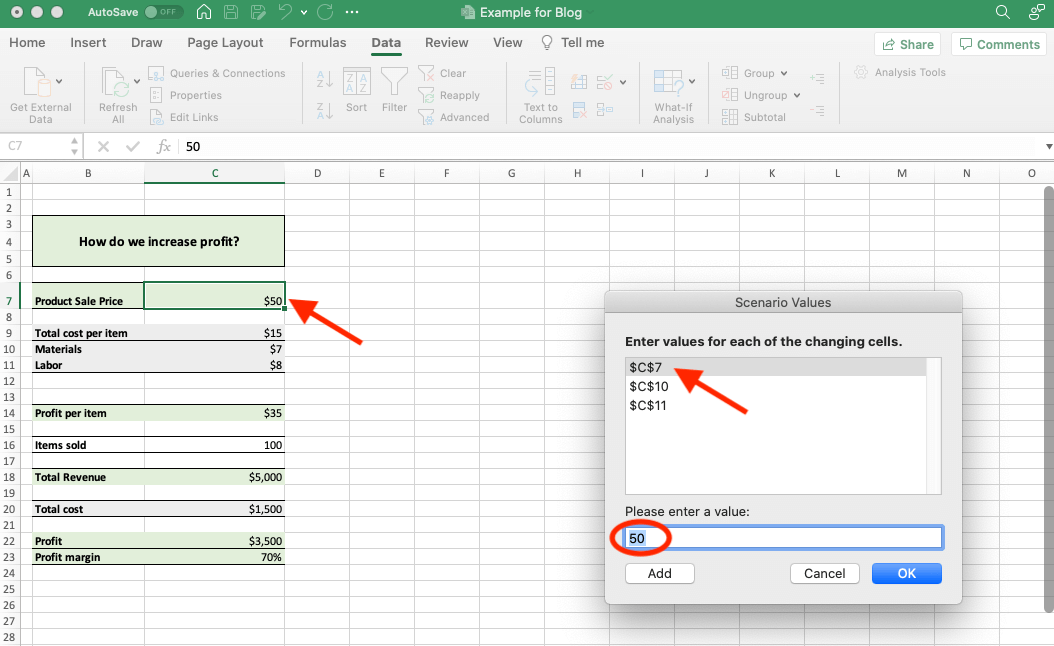 What-if analysis: a beginner's guide to scenarios + goal seek in Excel