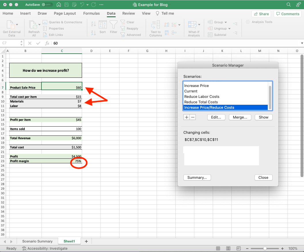 What-if analysis: a beginner's guide to scenarios + goal seek in Excel