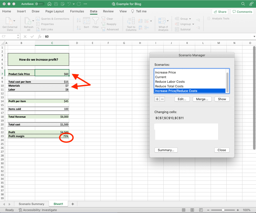 What-if analysis: a beginner's guide to scenarios + goal seek in Excel