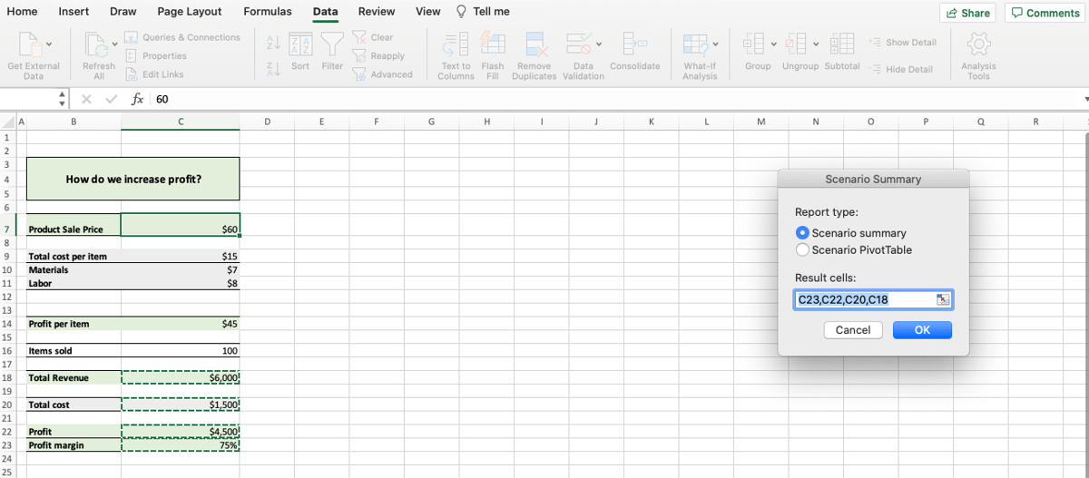 What-if analysis: a beginner's guide to scenarios + goal seek in Excel